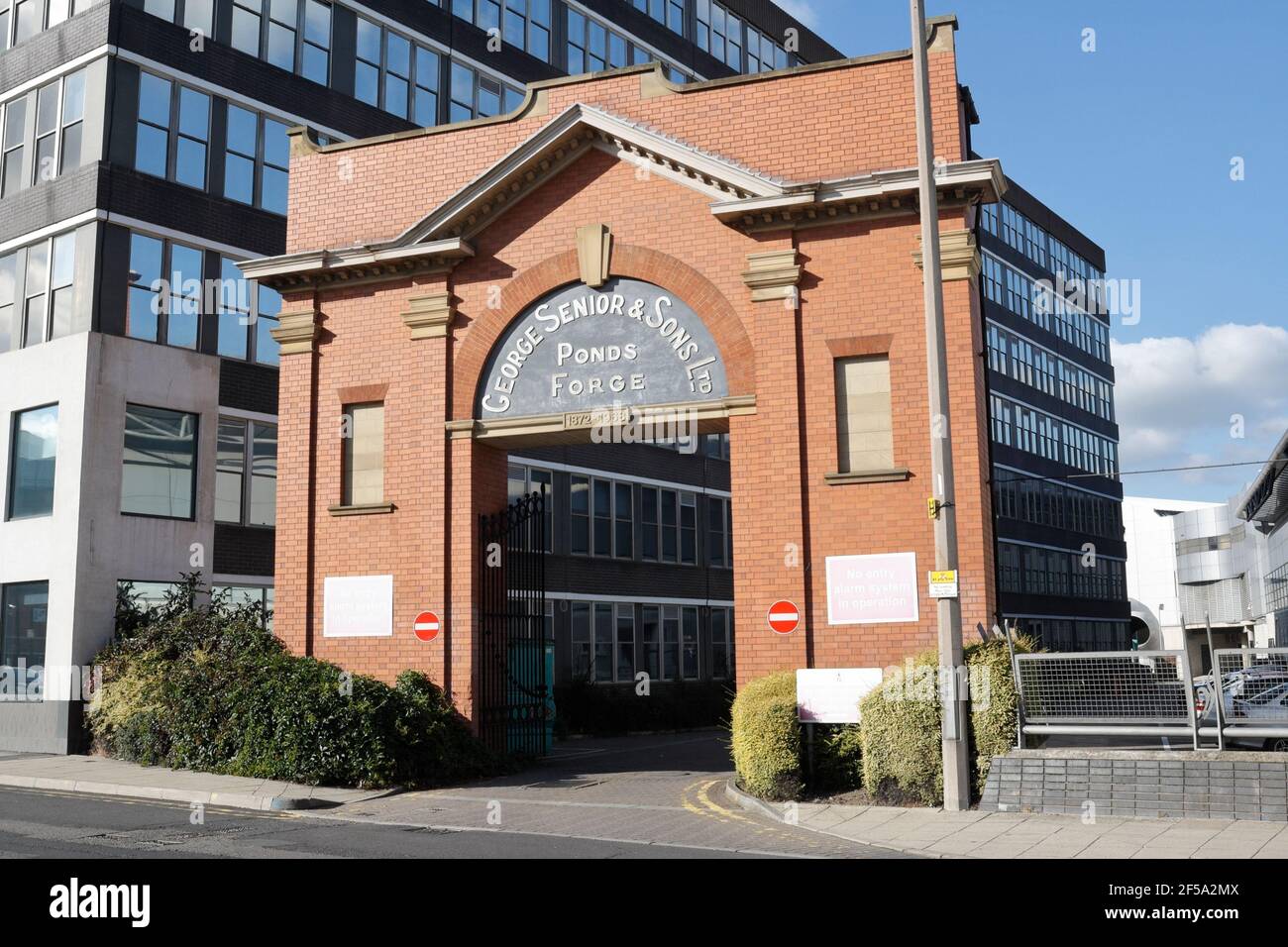 Ponds Forge reconstructed gateway, Sheffield England Stock Photo - Alamy