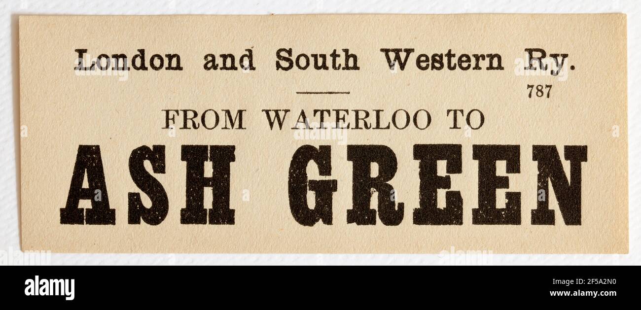 Vintage Midland & South Western Railway Train Label - From London ...
