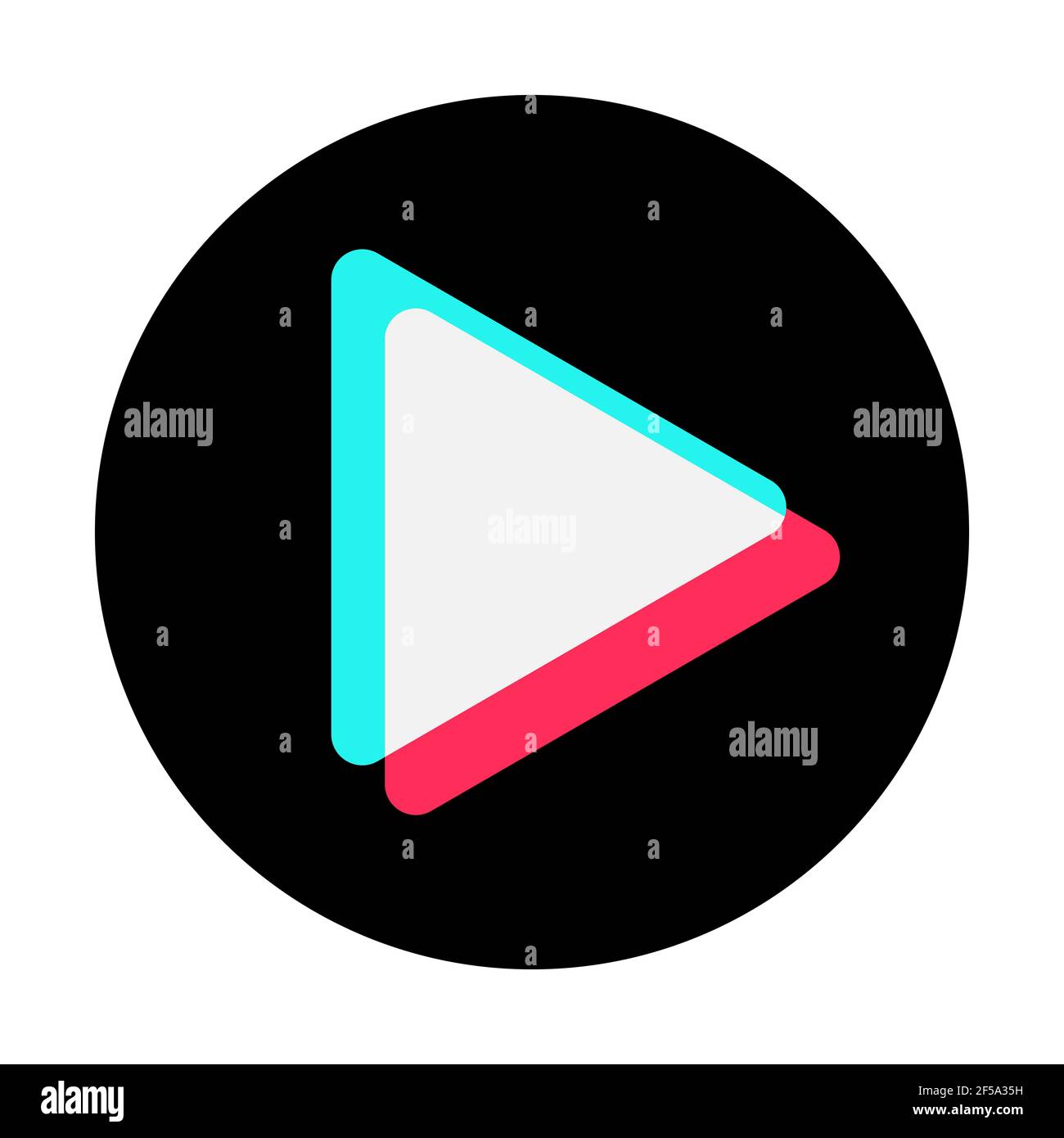 Arrow play icon, web symbol. Social media concept. Vector illustration ...