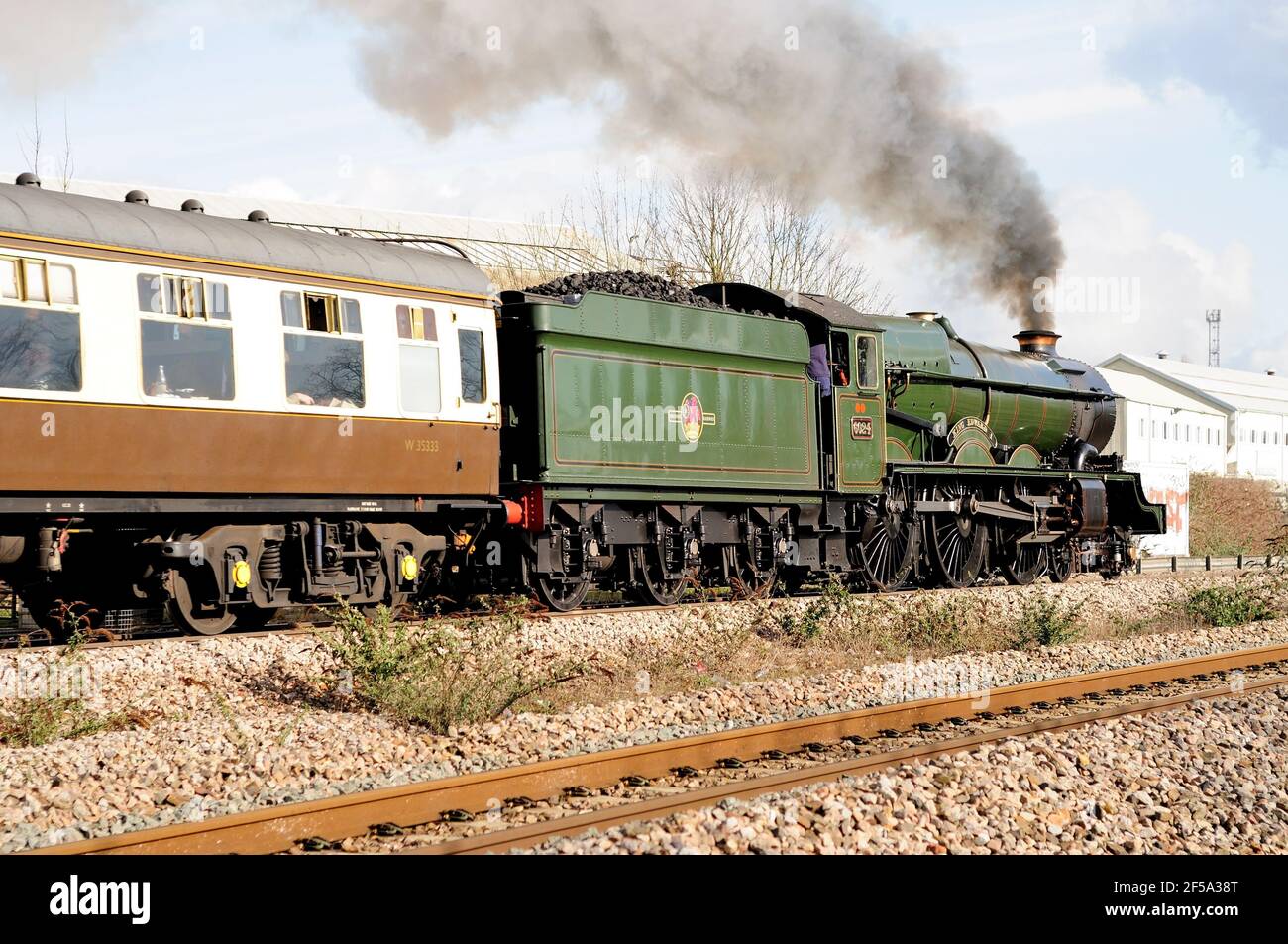 GWR No 6024 King Edward I speeding through Chippenham station with the ...