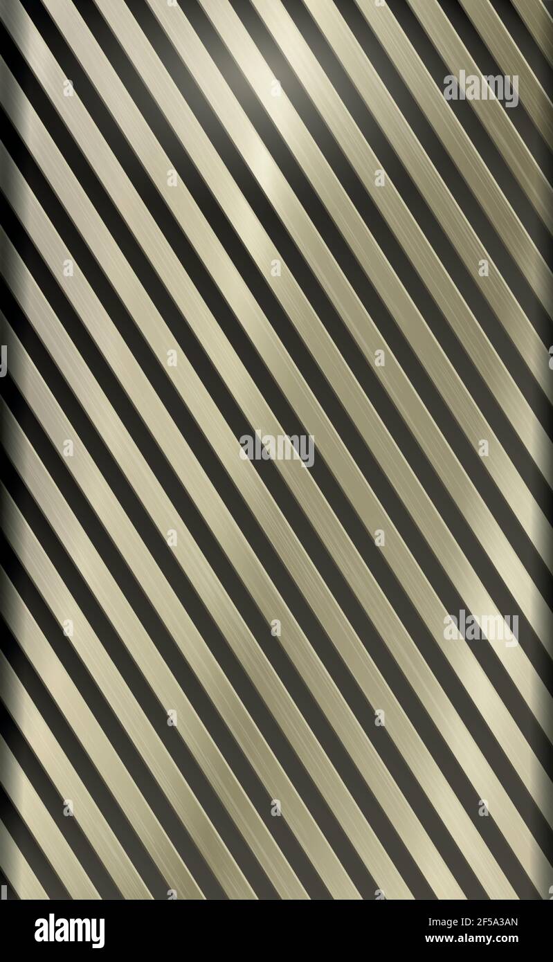 Light metal background with golden highlights, corrugated texture ...