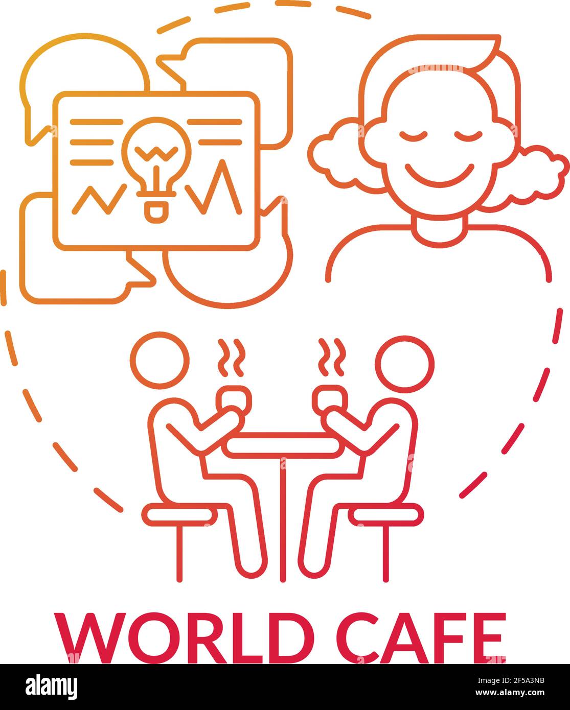 World cafe red gradient concept icon Stock Vector Image & Art - Alamy