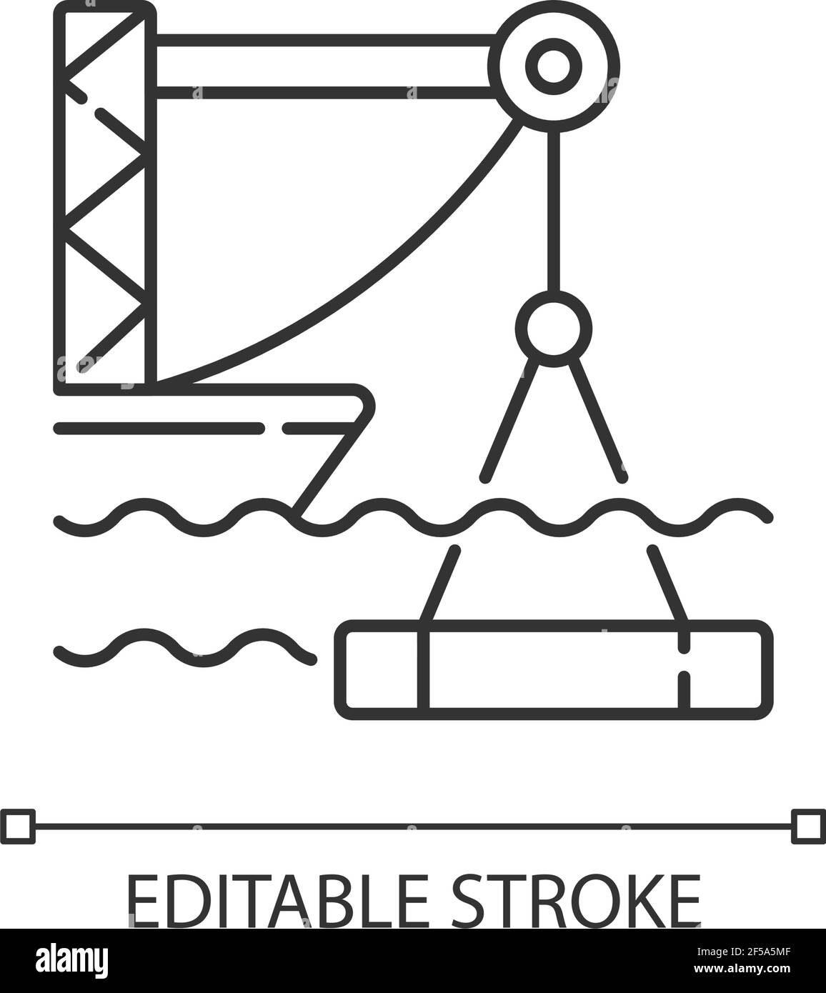 Underwater construction linear icon Stock Vector Image & Art - Alamy