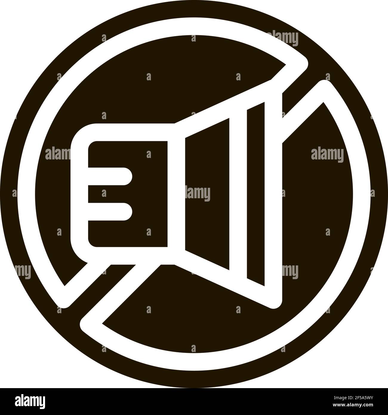 speaker ban icon Vector Glyph Illustration Stock Vector Image & Art - Alamy