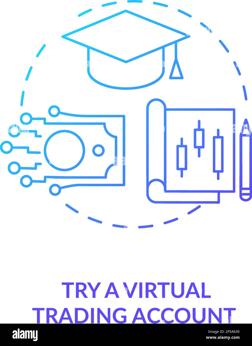 Trying virtual trading account concept icon Stock Vector Image & Art ...