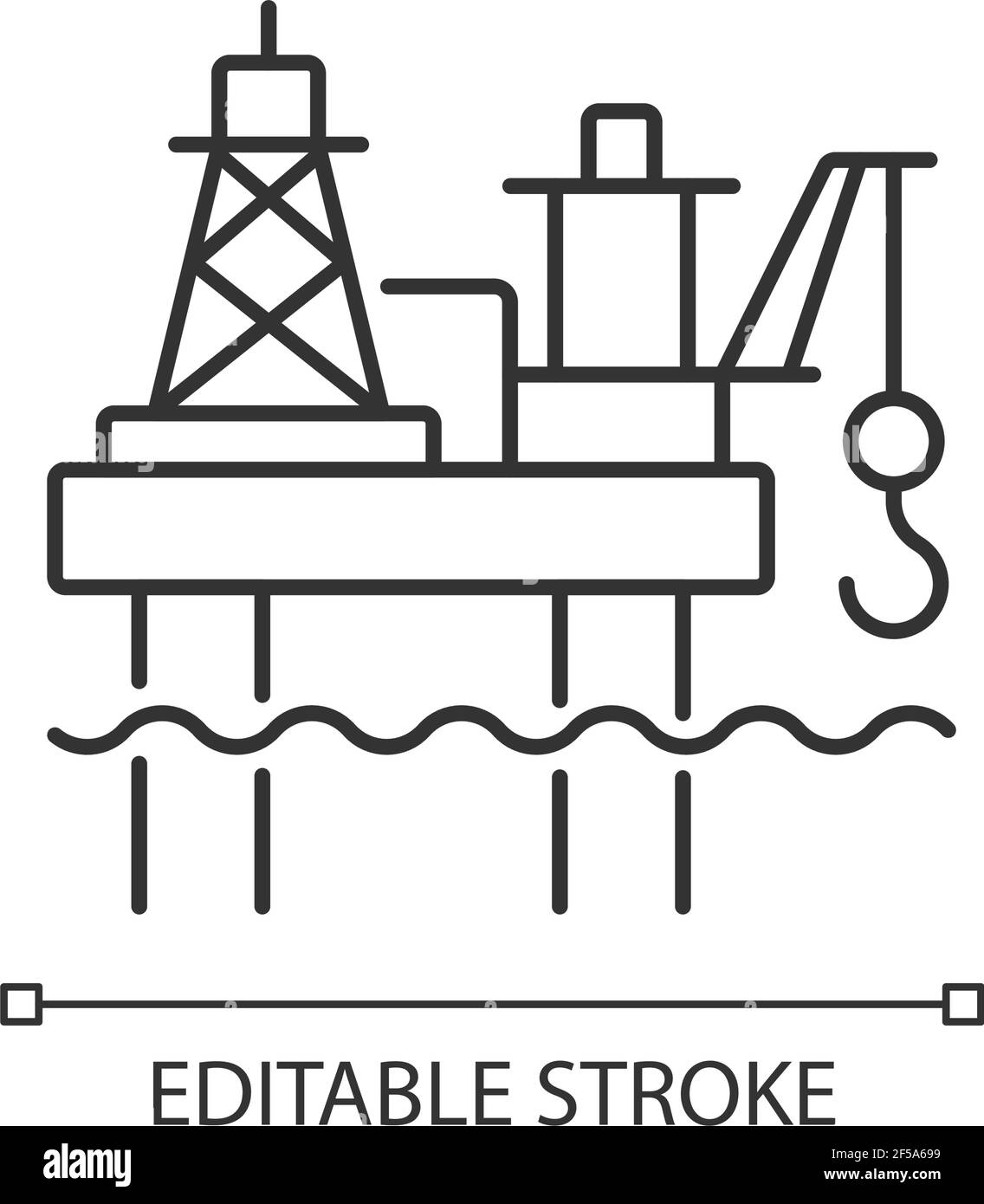 Offshore oil platform linear icon Stock Vector Image & Art - Alamy