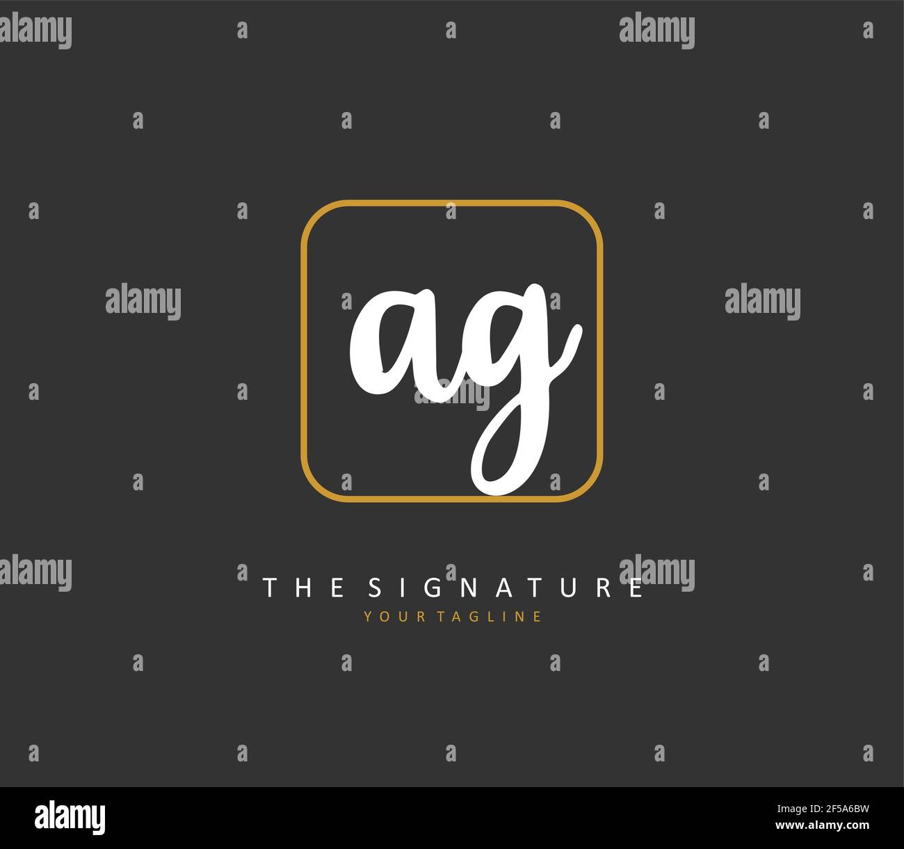 AG Initial letter handwriting and signature logo. A concept handwriting ...