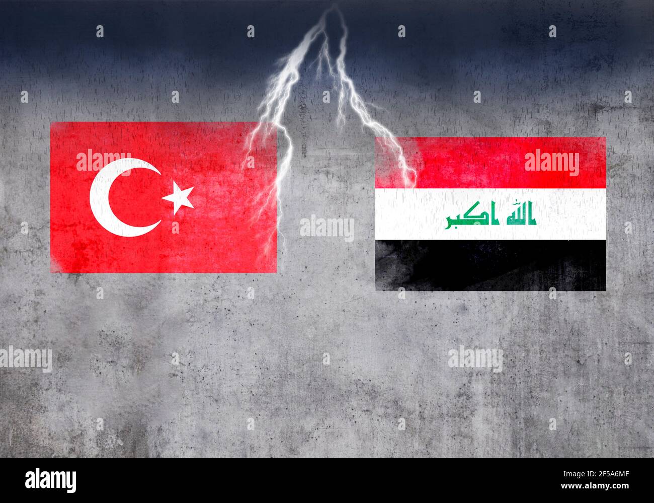 Turkey iraq flag hi-res stock photography and images - Alamy