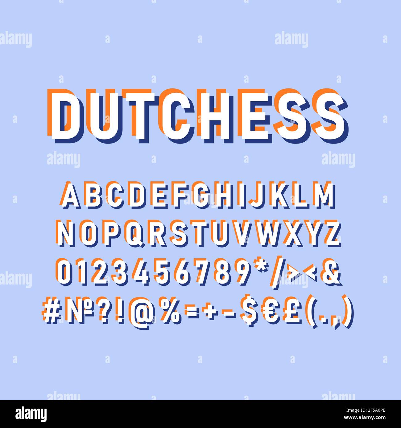 Dutchess vintage 3d vector alphabet set Stock Vector Image & Art - Alamy