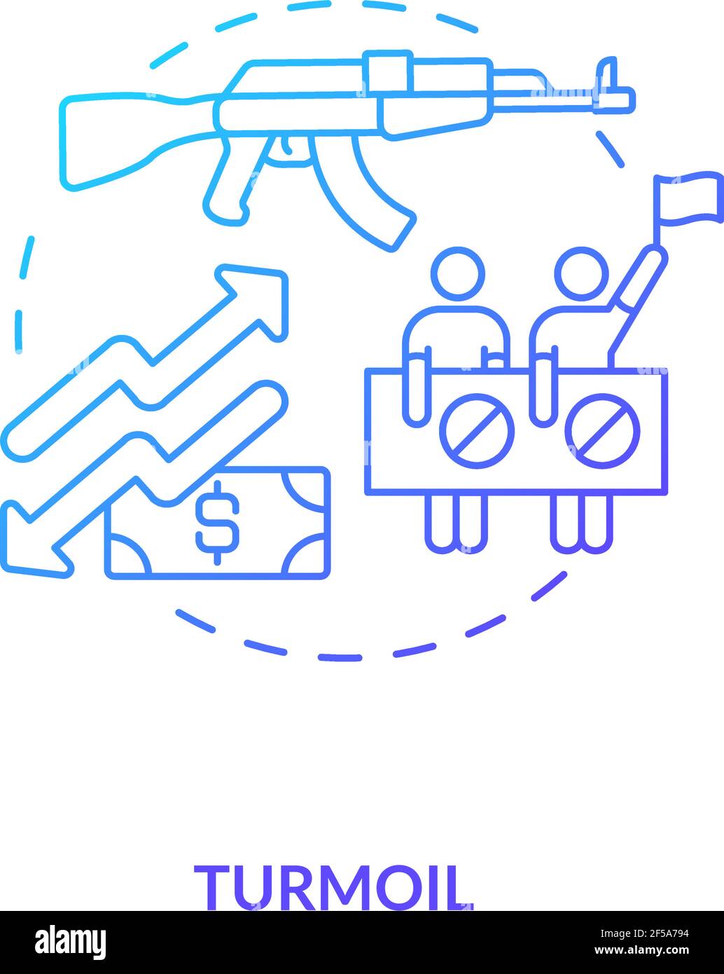 Turmoil concept icon Stock Vector Image & Art - Alamy