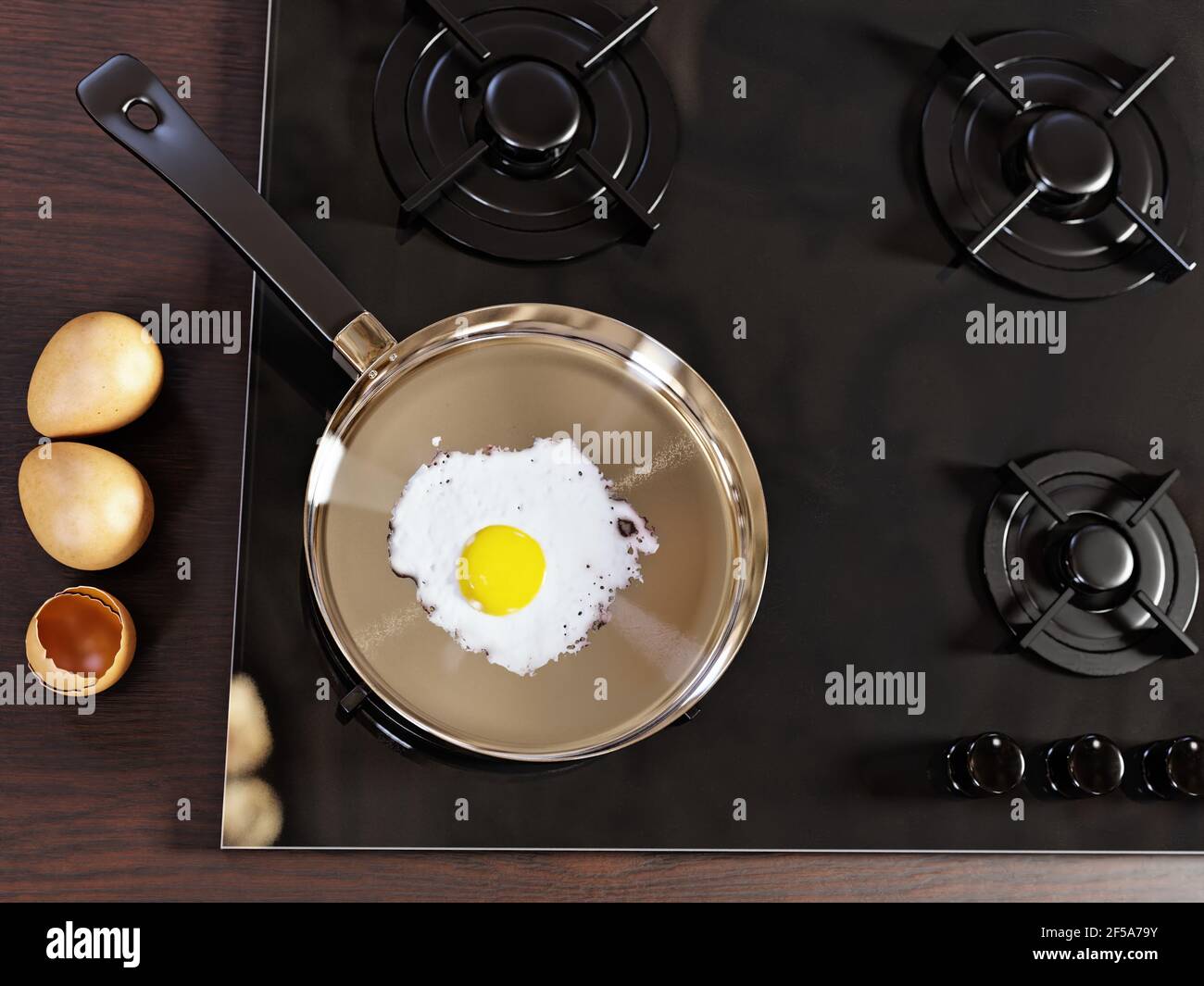 Frying pan from top hi-res stock photography and images - Alamy