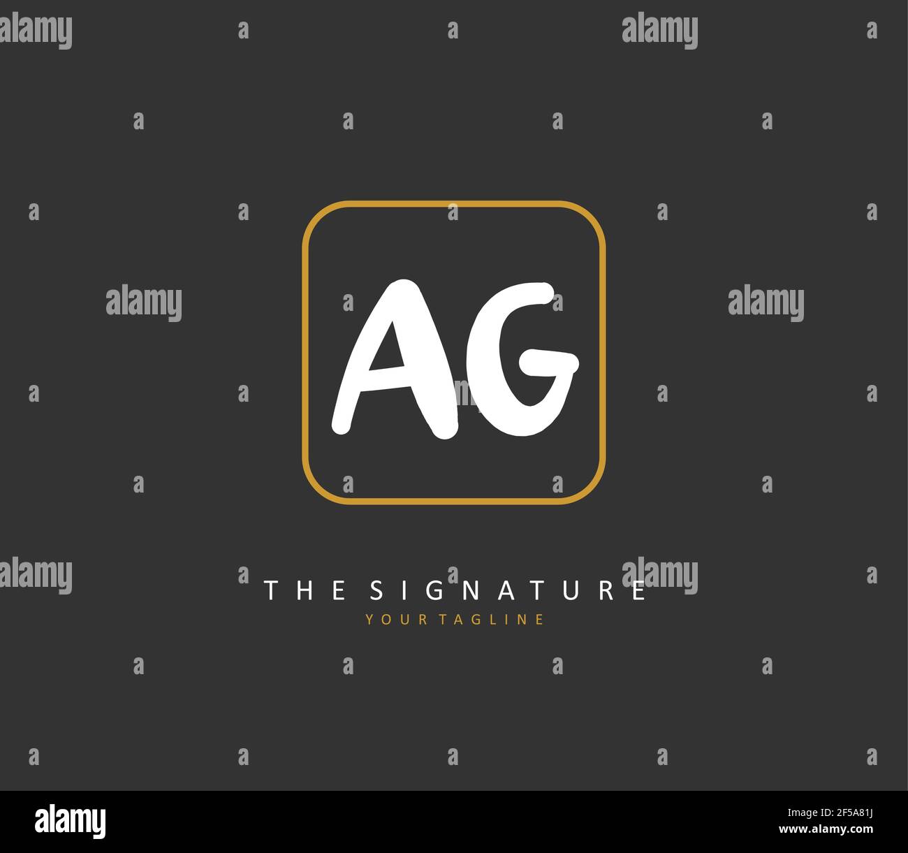 AG Initial letter handwriting and signature logo. A concept handwriting ...