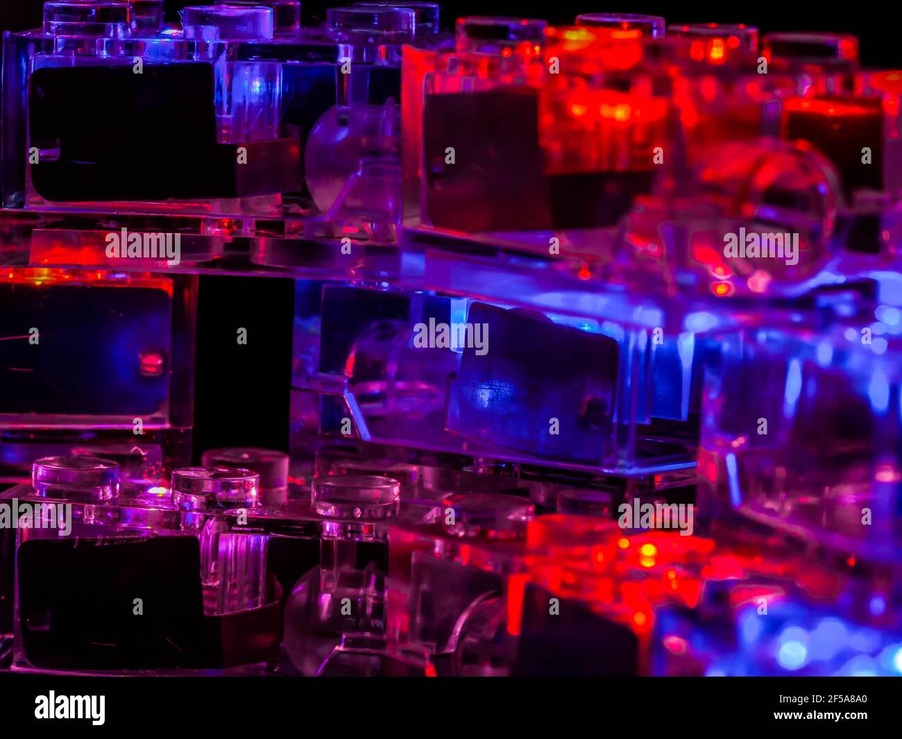 Toy bricks with bright LED lights Stock Photo - Alamy