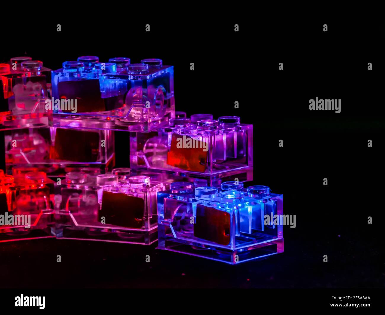 Toy bricks with bright LED lights Stock Photo - Alamy