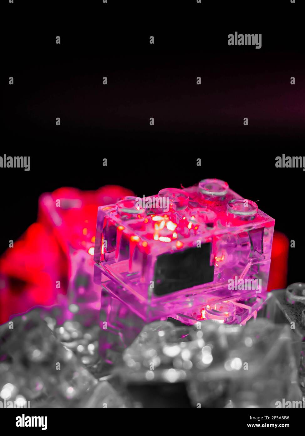 Toy bricks with bright LED lights Stock Photo - Alamy