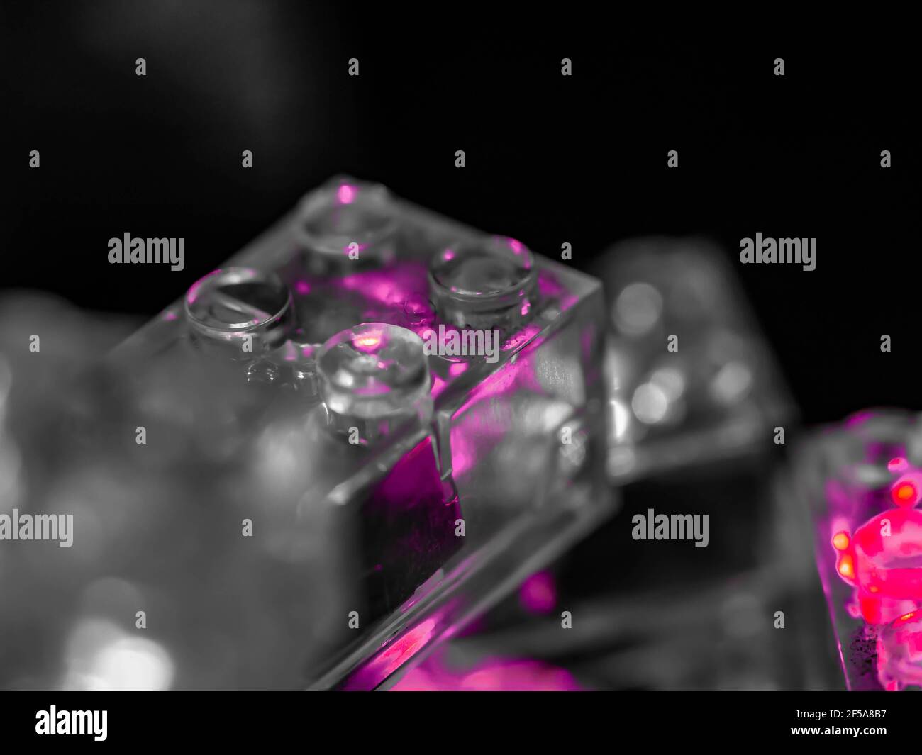 Toy bricks with bright LED lights Stock Photo - Alamy