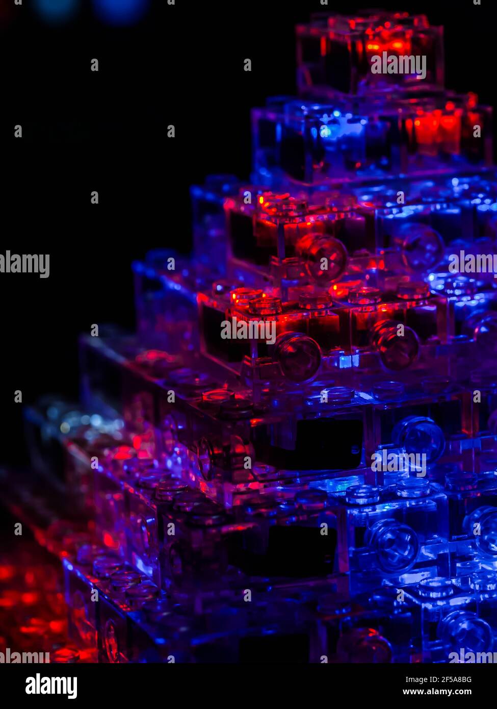 Toy bricks with bright LED lights Stock Photo - Alamy