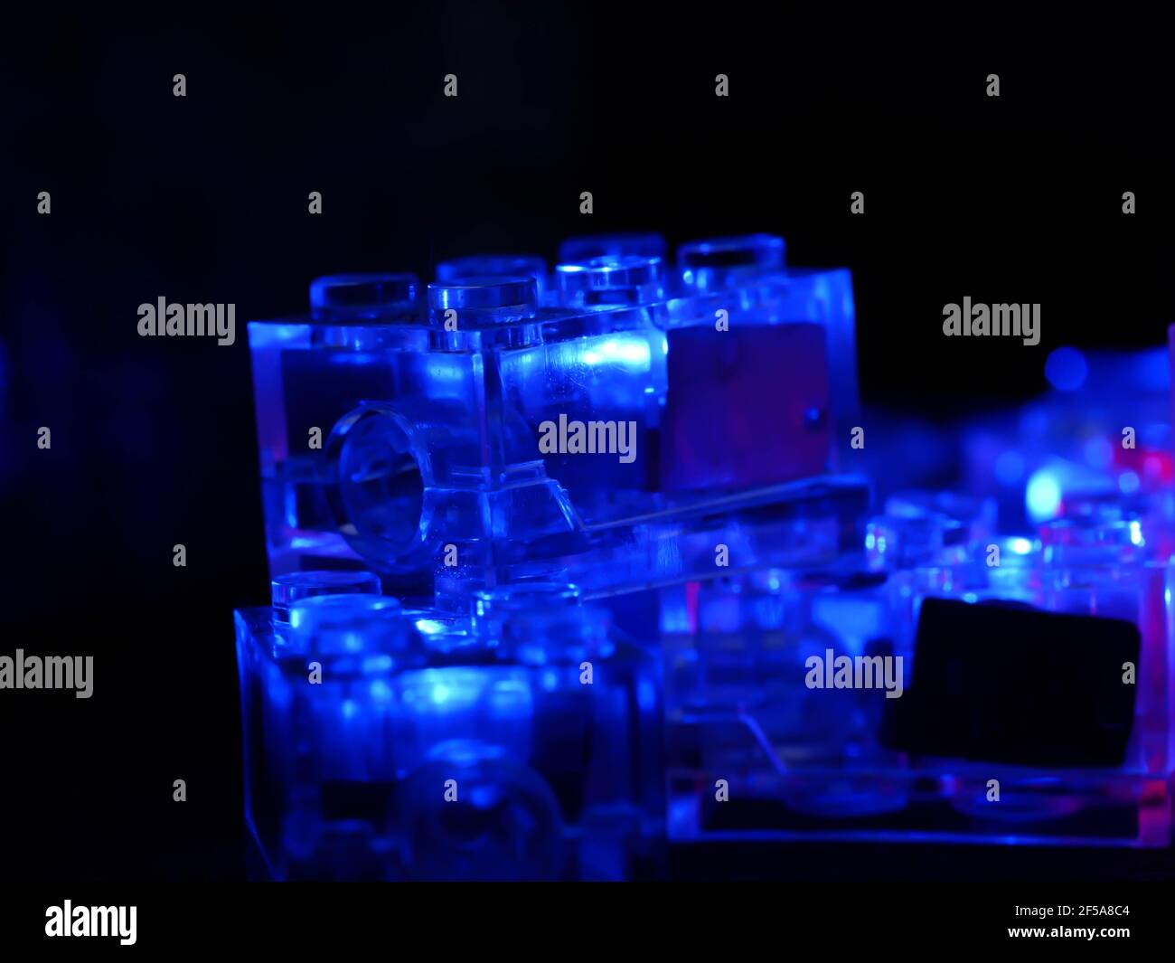 Toy bricks with bright LED lights Stock Photo - Alamy