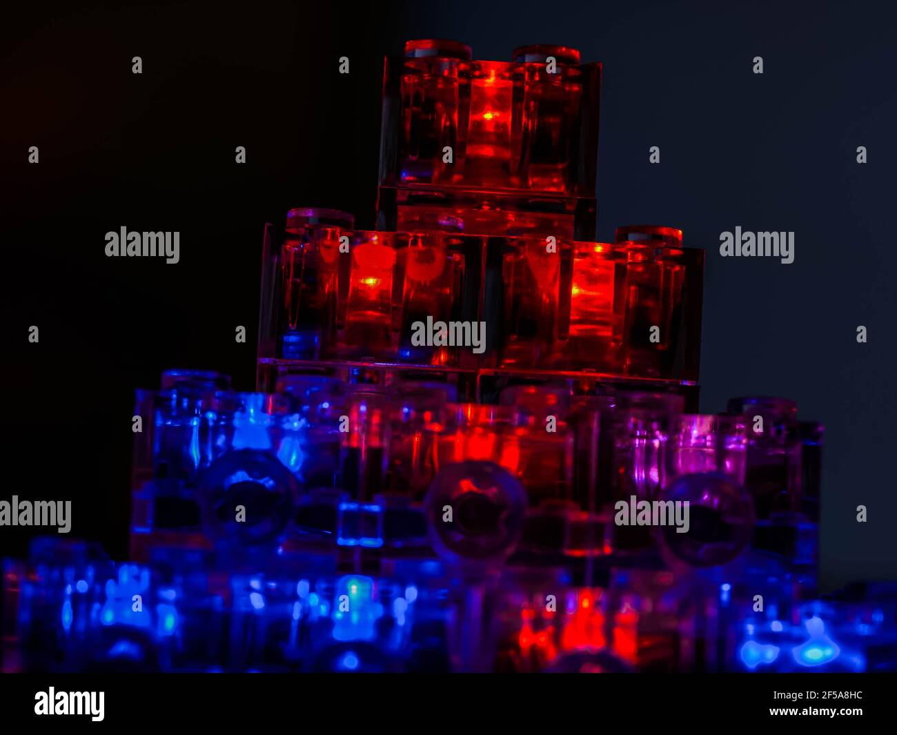 Toy bricks with bright LED lights Stock Photo - Alamy