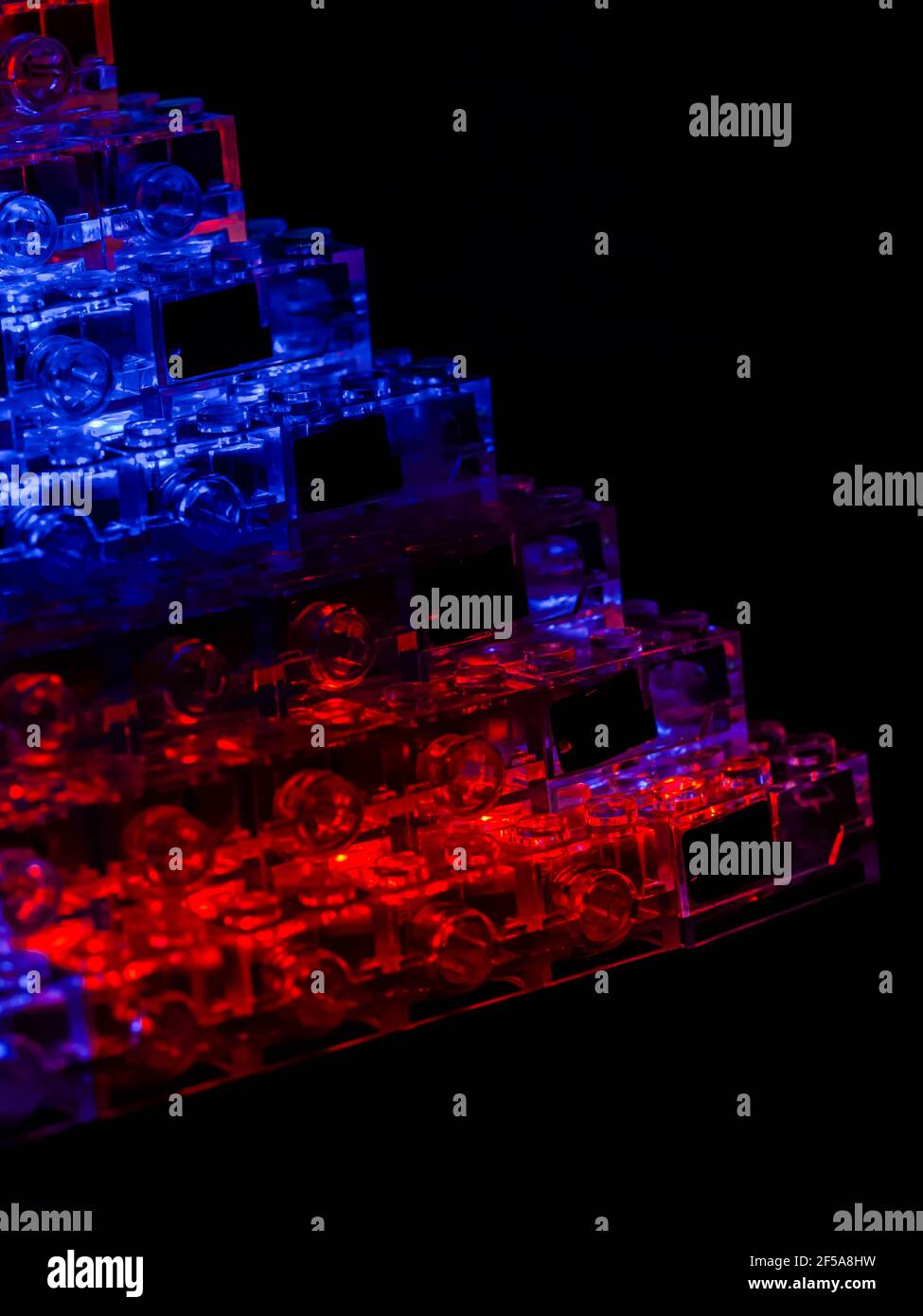 Toy bricks with bright LED lights Stock Photo - Alamy