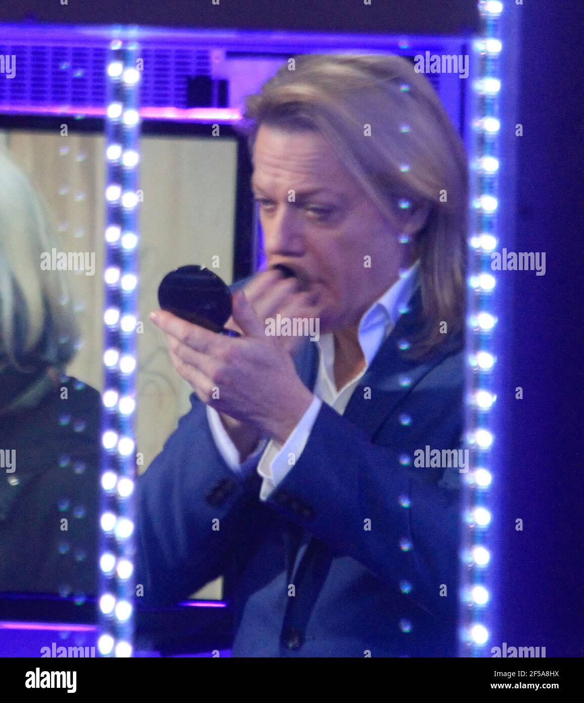 Eddie Izzard and Alex Scott with Alex jones were at the one show ...