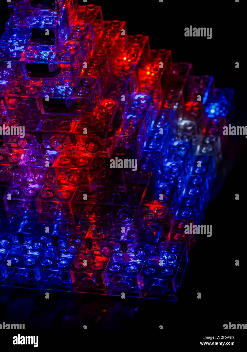 Toy bricks with bright LED lights Stock Photo - Alamy