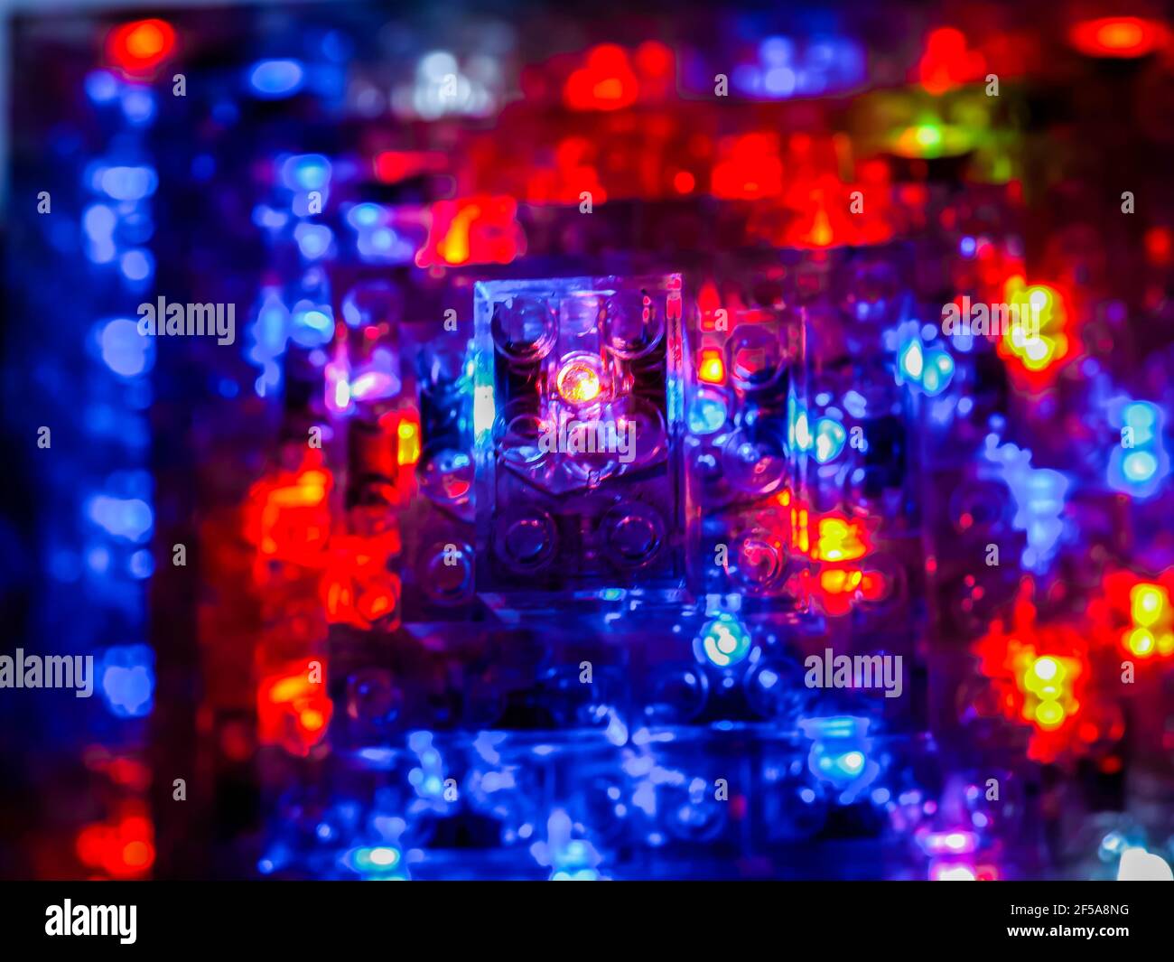Toy bricks with bright LED lights Stock Photo - Alamy