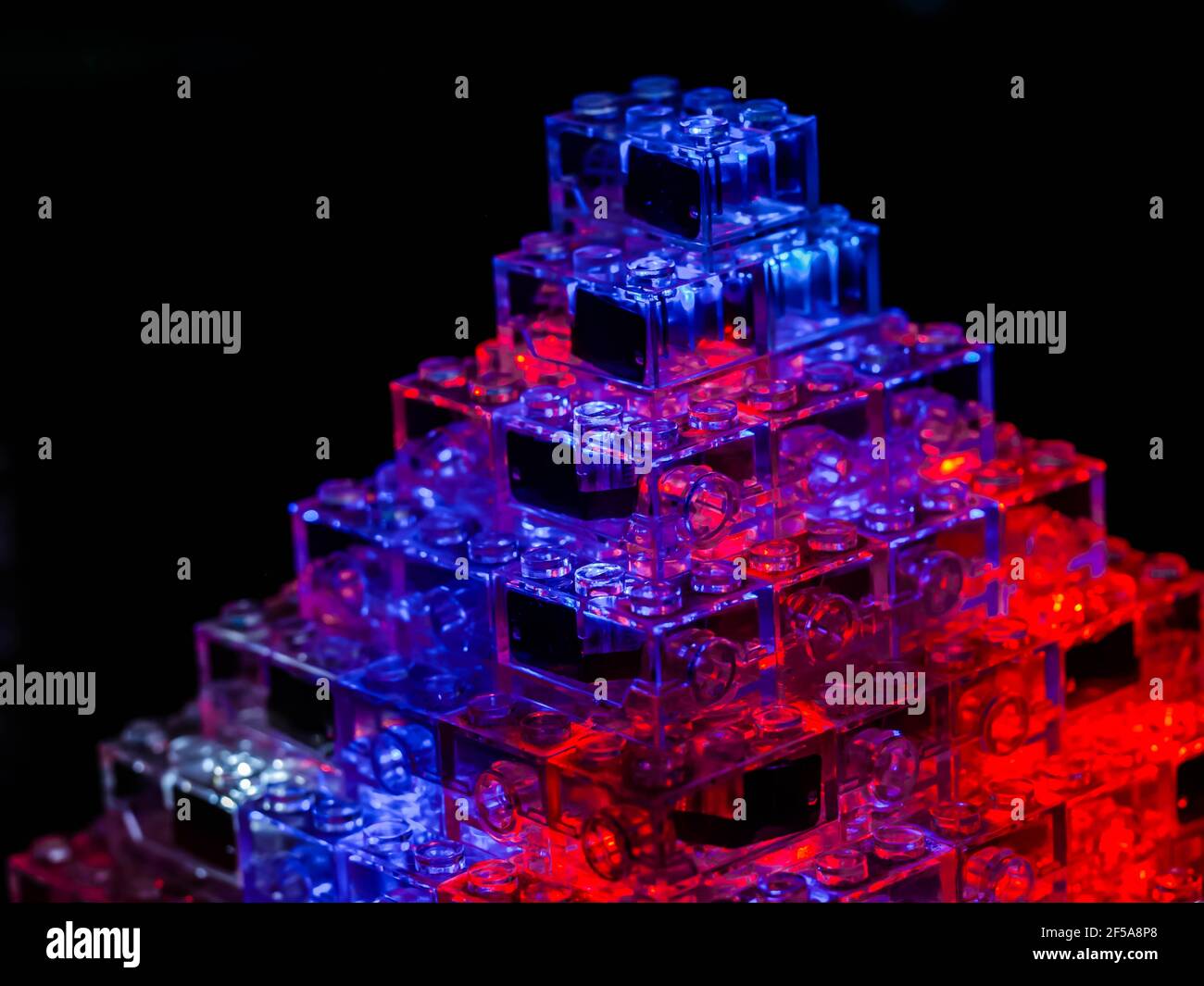 Toy bricks with bright LED lights Stock Photo - Alamy