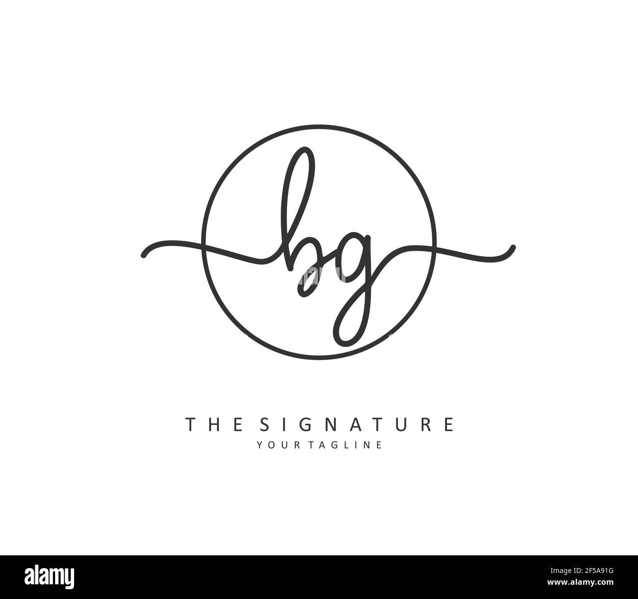 Bg signature Stock Vector Images - Alamy