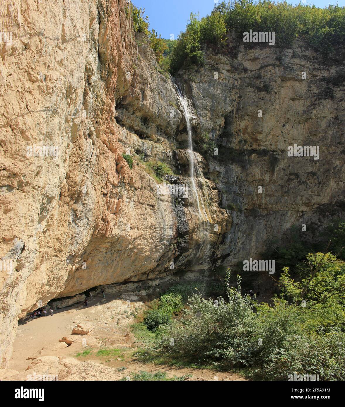 Beautiful high waterfall in Afurja village. Azerbaijan Stock Photo - Alamy