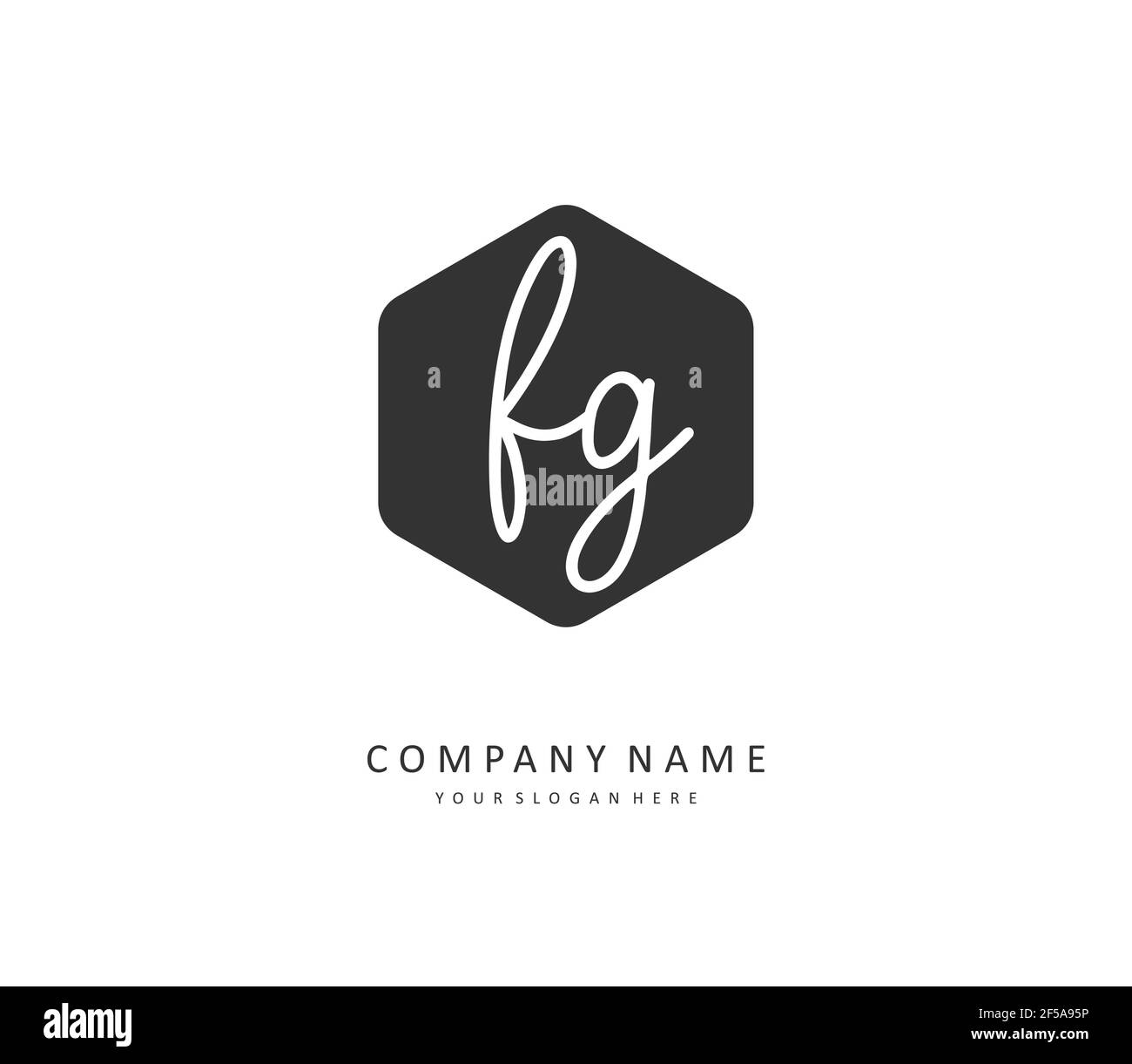 FG Initial letter handwriting and signature logo. A concept handwriting ...