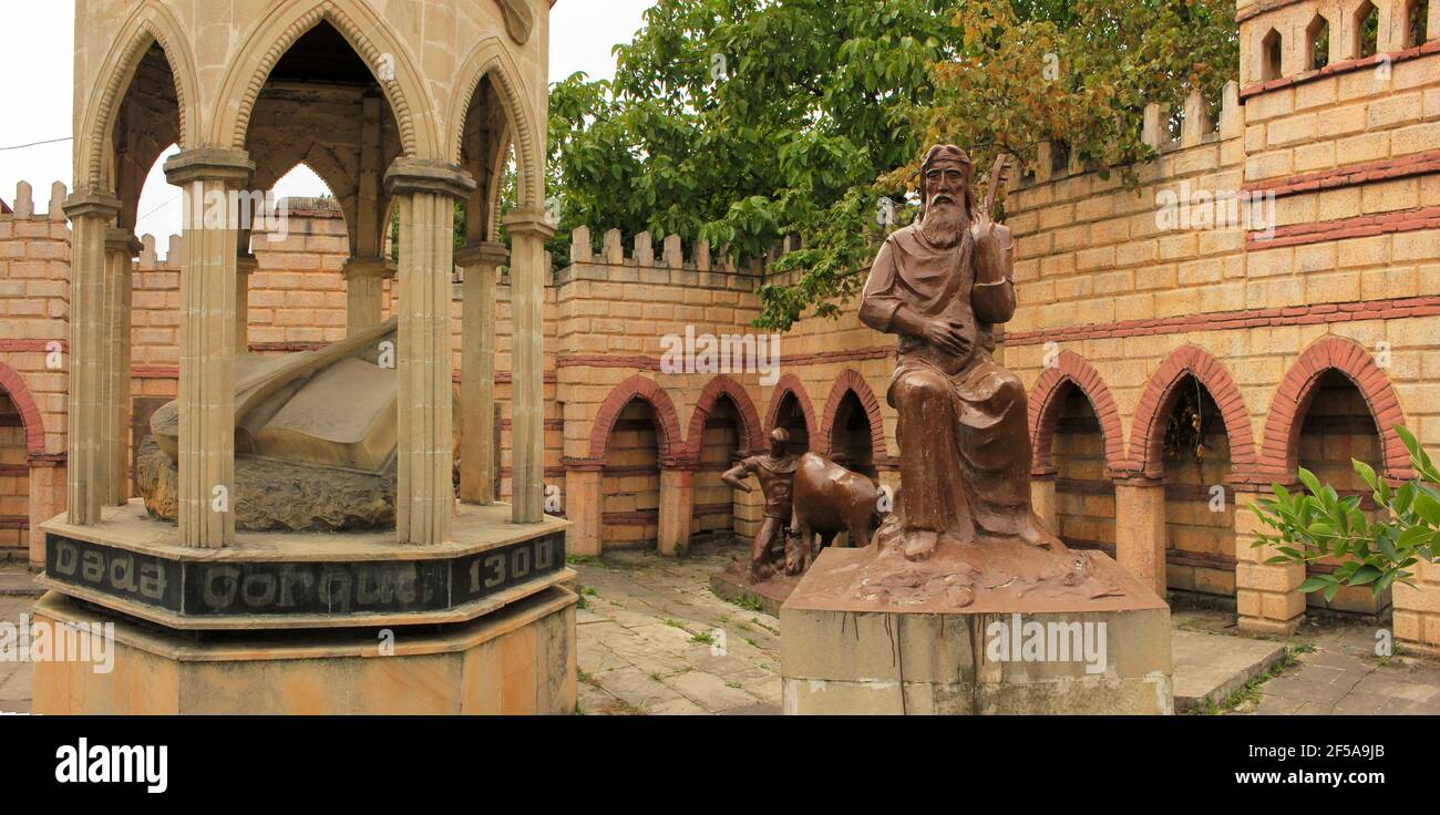 The city of Guba. Azerbaijan. 12.23.2020. A beautiful monument to Uncle ...