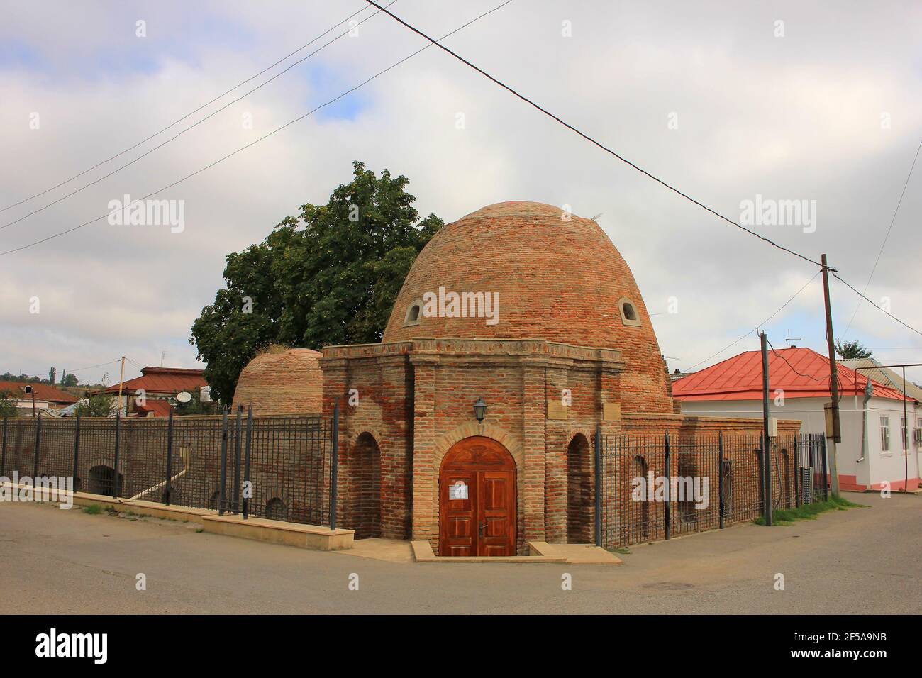 The city of Guba. Azerbaijan. An ancient bathhouse with a high dome ...