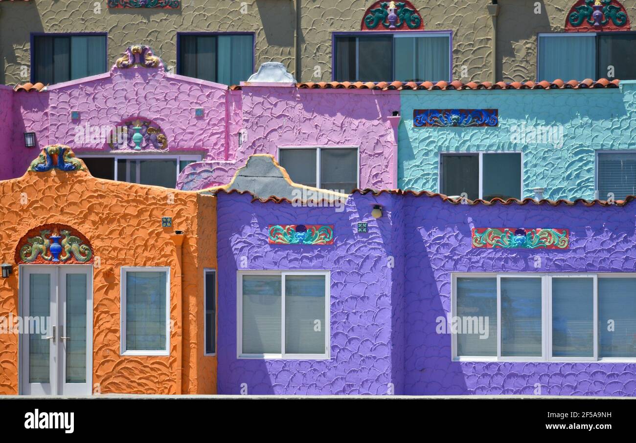 Mediterranean Revival colorful condos at the Venetian Court, a ...