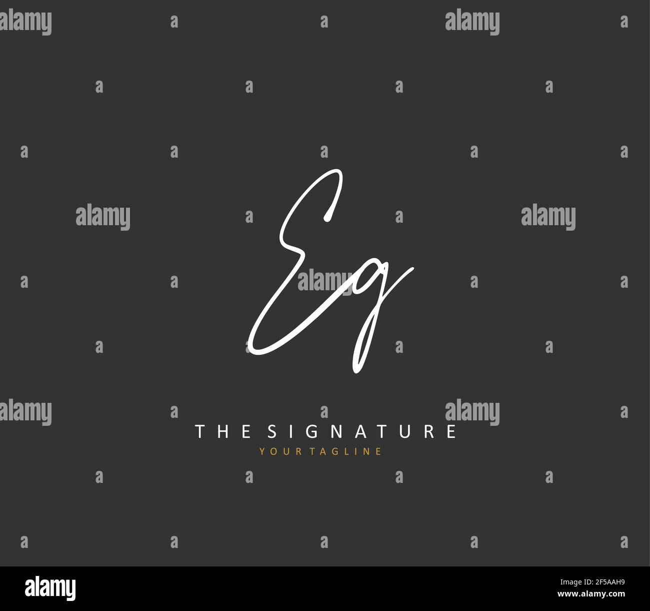 EG Initial letter handwriting and signature logo. A concept handwriting ...