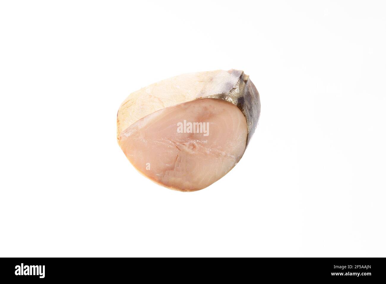 cut piece of fish isolated on white background. High quality photo ...