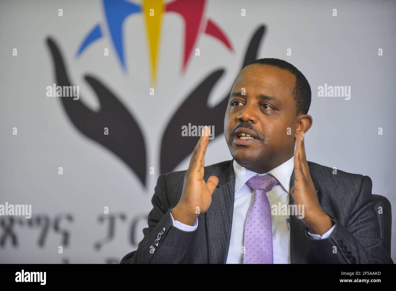 Addis Ababa, Ethiopia. 4th Mar, 2021. Bikila Hurisa, head of Ethiopia's ...
