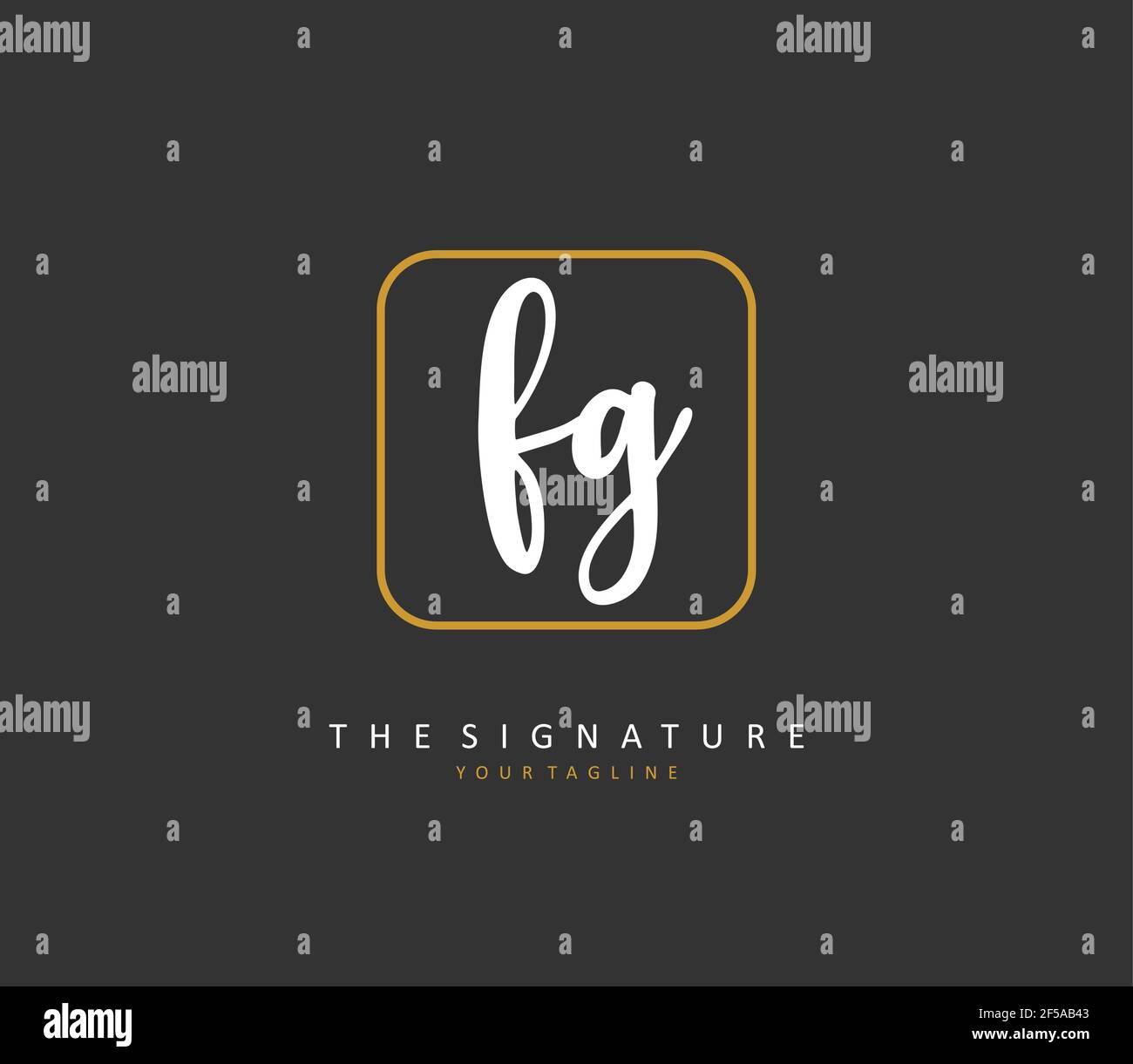 FG Initial letter handwriting and signature logo. A concept handwriting ...