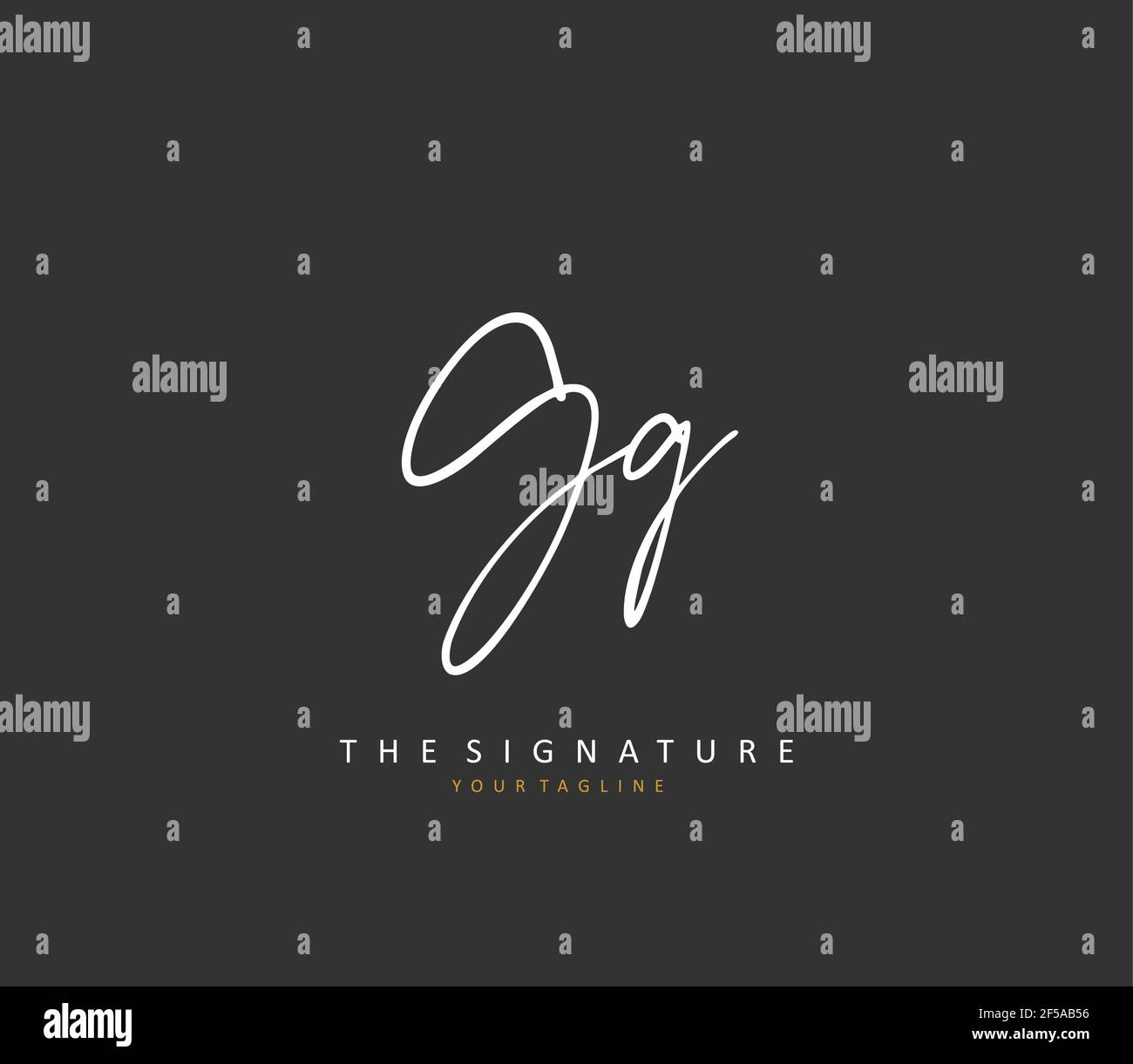 GG Initial letter handwriting and signature logo. A concept handwriting ...
