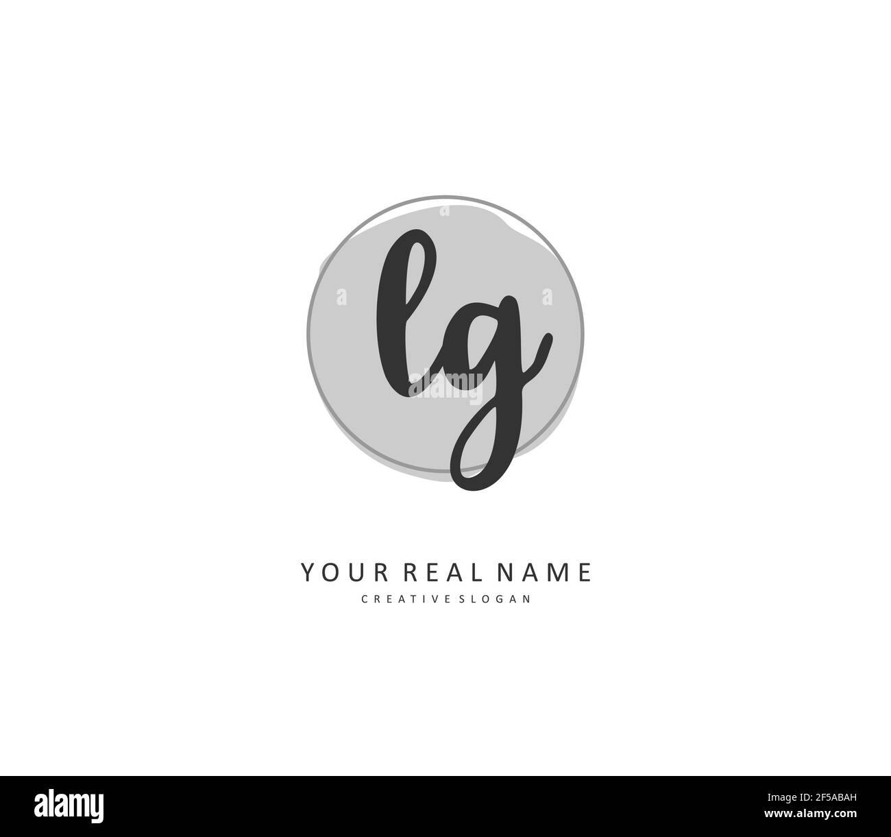 LG Initial letter handwriting and signature logo. A concept handwriting ...