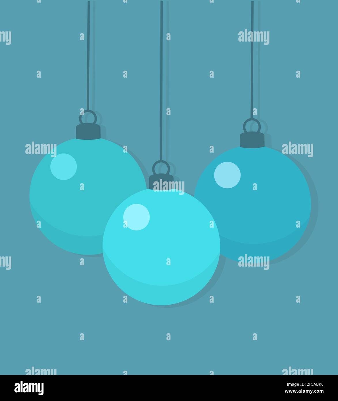 Christmas blue baubles background. Vector illustration Stock Vector ...