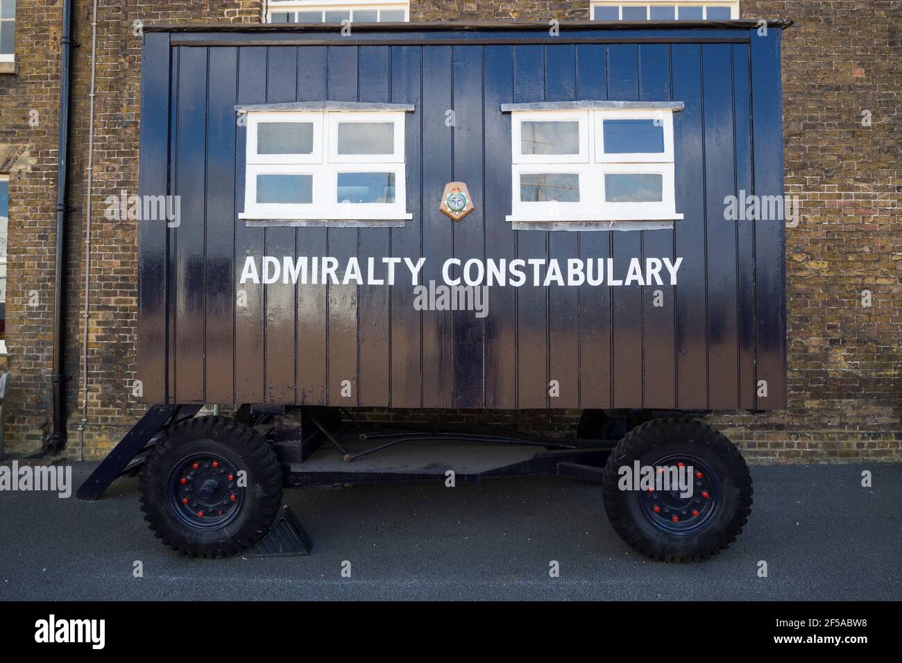 Admiralty Constabulary old wheeled trailer cabin / vintage mobile ...