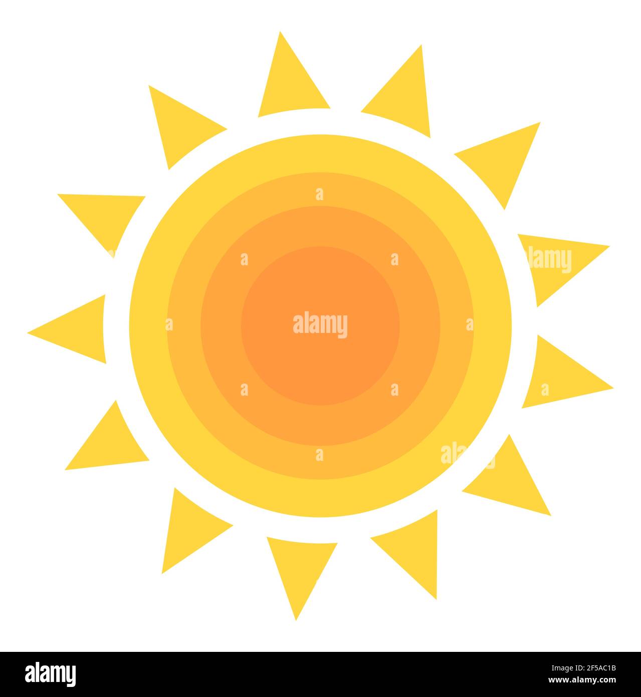 Simple sun icon or symbol. Vector illustration Stock Vector Image & Art ...