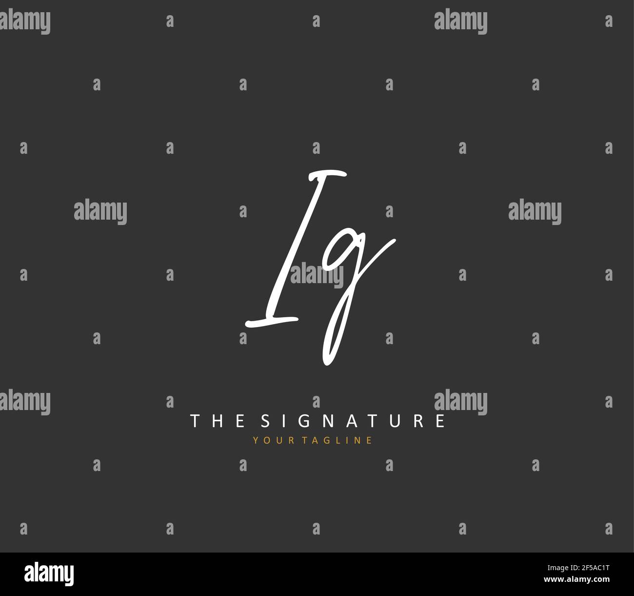 IG Initial letter handwriting and signature logo. A concept handwriting ...