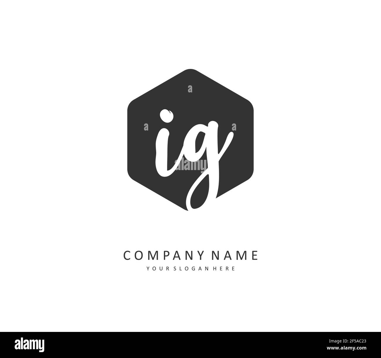 IG Initial letter handwriting and signature logo. A concept handwriting ...
