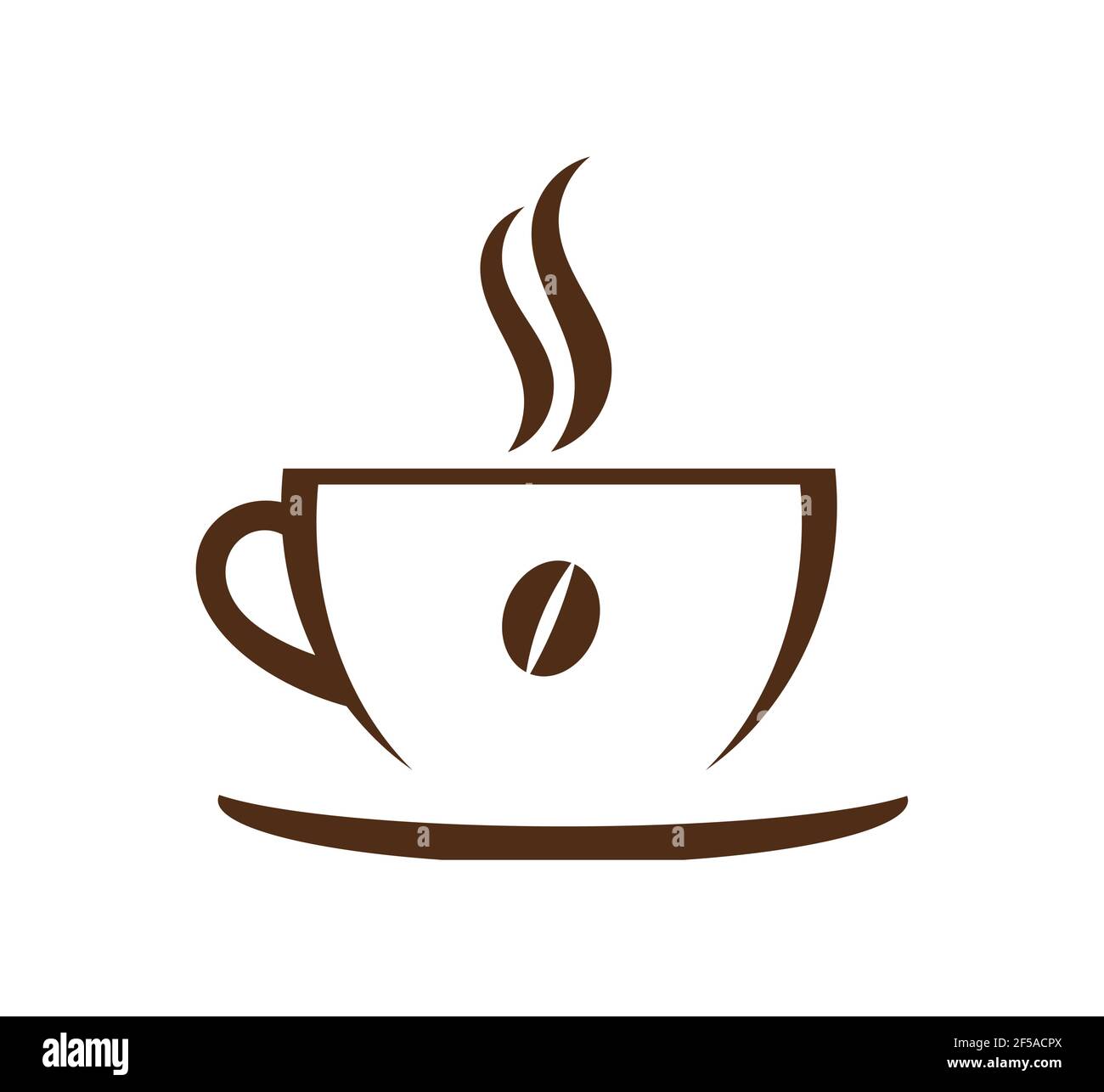Coffee cup icon shape. Vector illustration Stock Vector Image & Art - Alamy