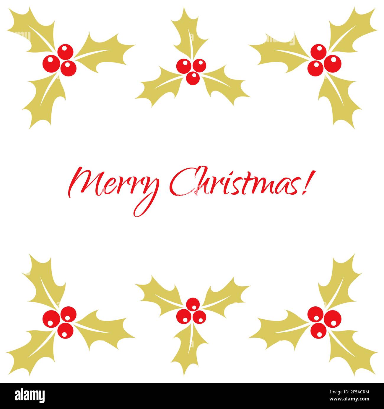Holly berry border. Vector illustration Stock Vector Image & Art - Alamy