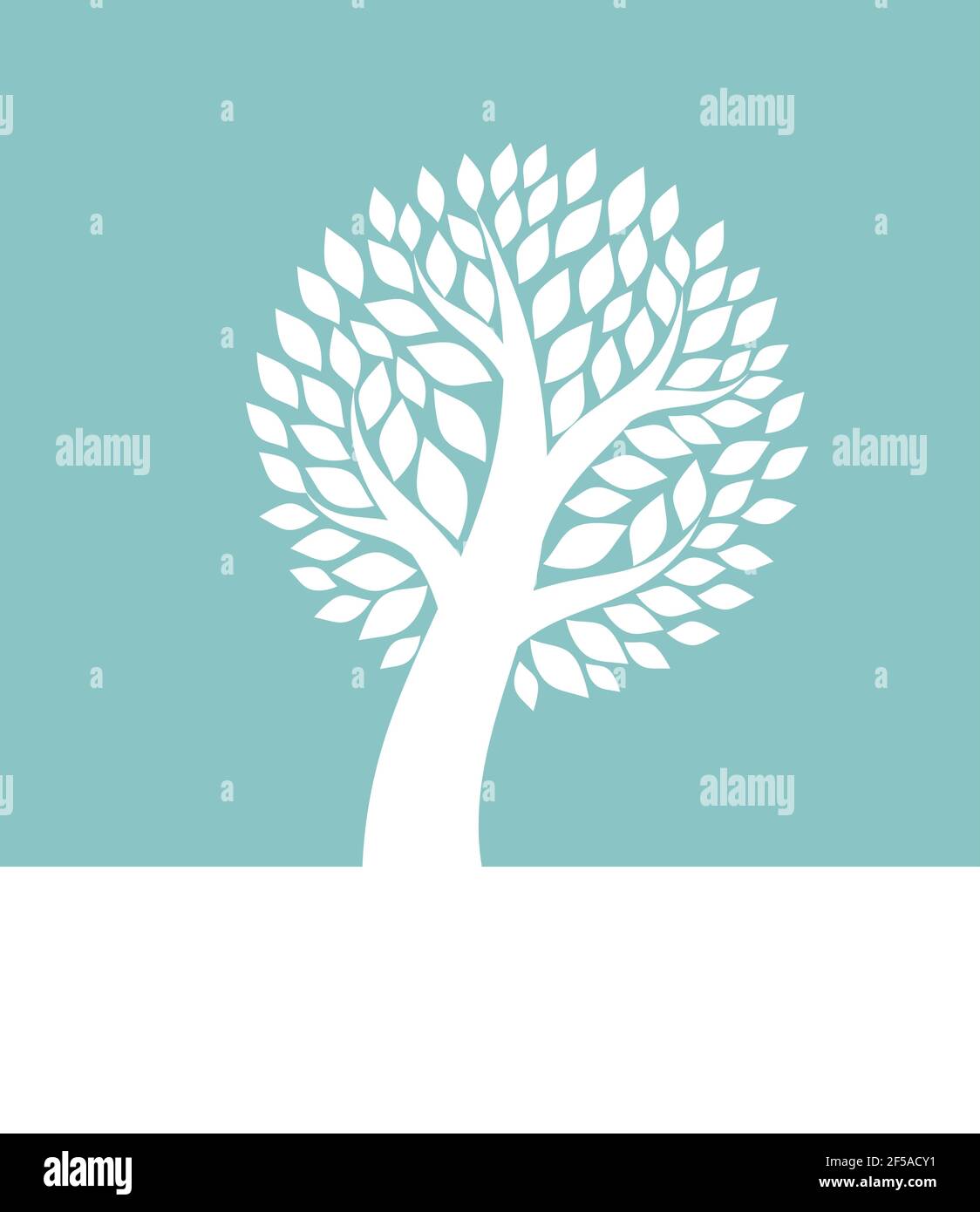 White tree background. Vector illustration Stock Vector Image & Art - Alamy