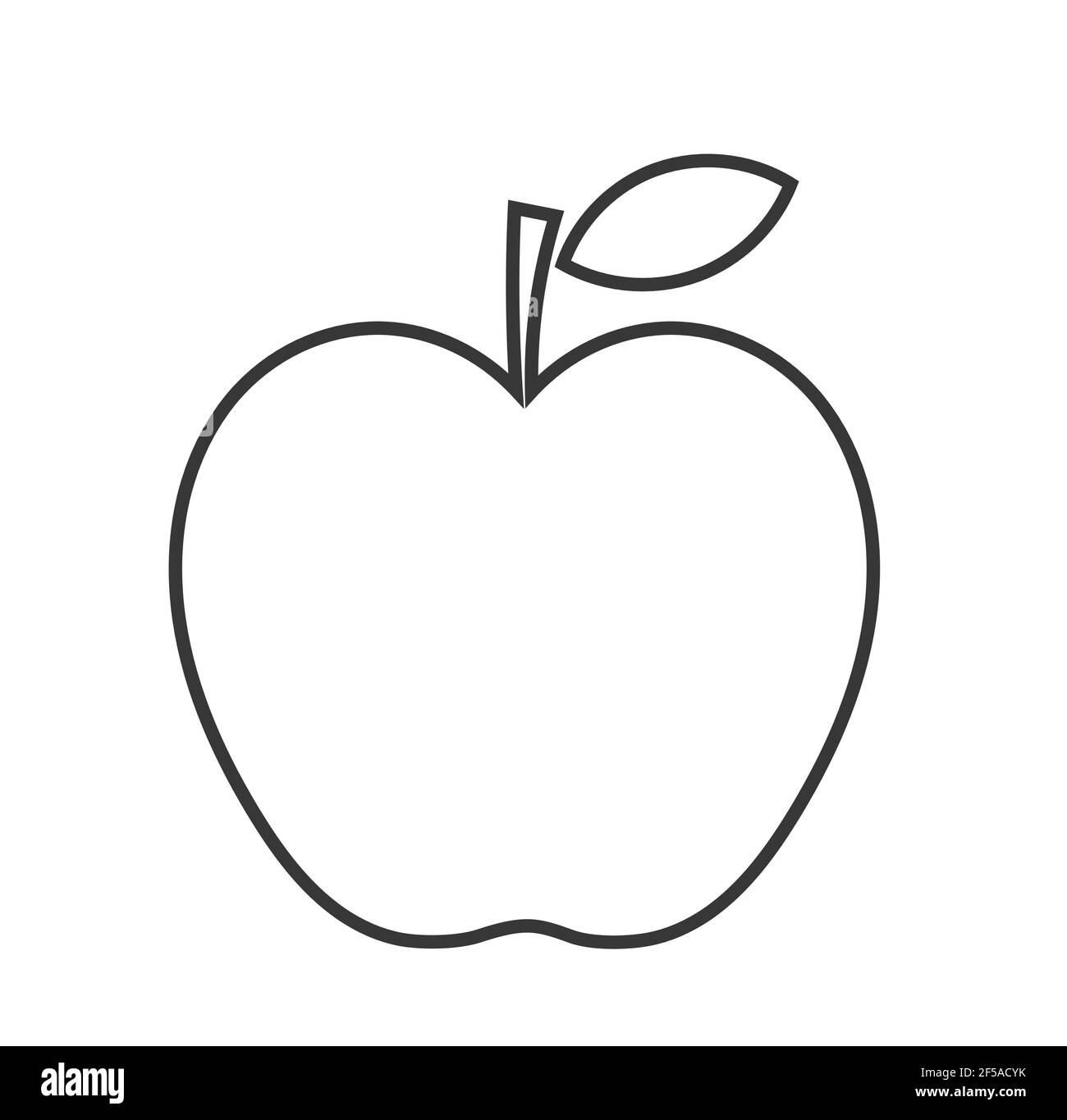 Apple linear shape. Vector illustration Stock Vector Image & Art - Alamy