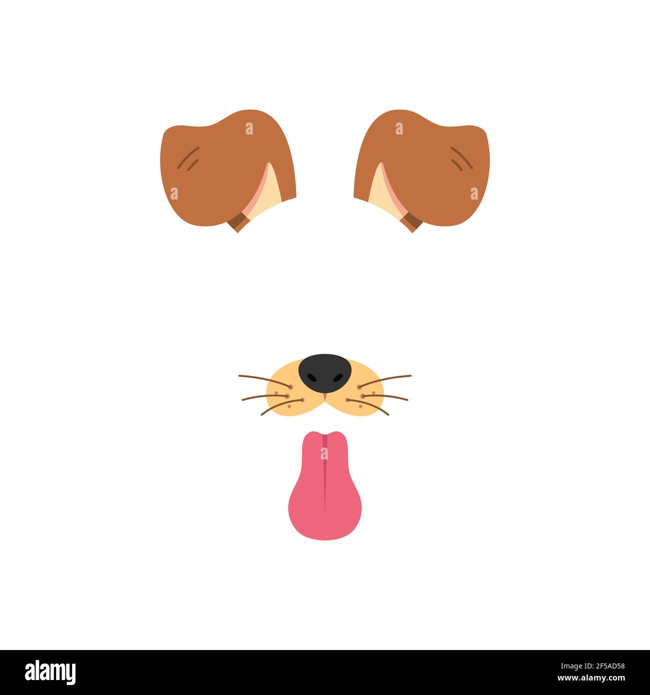 Be the dog at the party. Mask. Vector illustration isolated on white ...